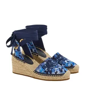 FERRAGAMO Espadrille Wedge With Ankle Tie