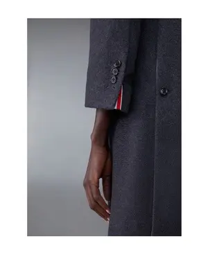 Thom Browne Double Back Slit Cashmere Coat