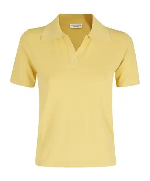 ROBERTO COLLINA V-neck Short Sleeve Polo Shirt - No