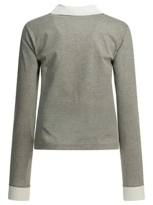 Miu Miu Contrast Collar Knitted Polo Top