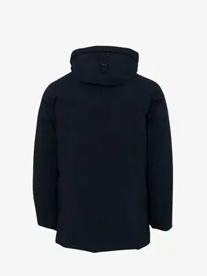 Mackage Dark Blue Hooded Down Jacket