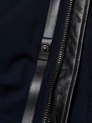 Mackage Dark Blue Hooded Down Jacket