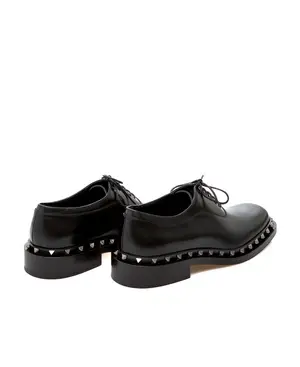 Valentino Garavani Rockstud Leather Derby Shoes