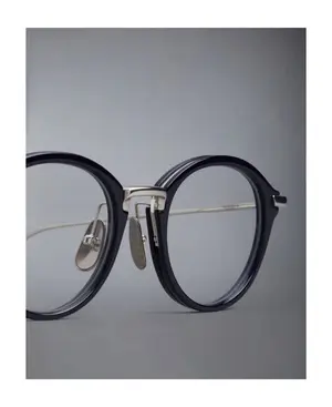 Thom Browne Round Frame Glasses - Blue
