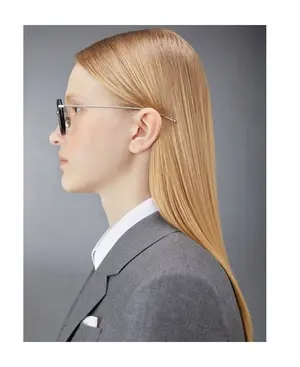 Thom Browne Round Frame Glasses - Blue