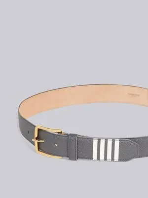 Thom Browne 4-bar Striped Leather Belt