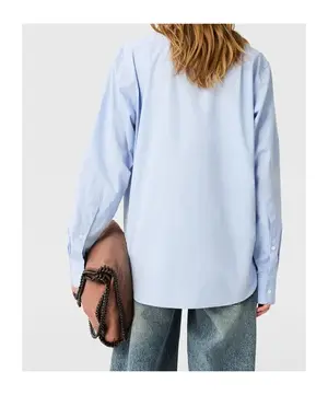 Stella McCartney Grandfather Collar Long Sleeve Buttoned Top