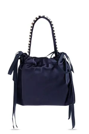 JIMMY CHOO Drawstring Satin Mini Shoulder Bag