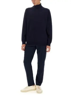 Paul Smith Artist Stripe Detail Roll Neck Jumper - Black