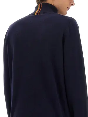 Paul Smith Artist Stripe Detail Roll Neck Jumper - Black