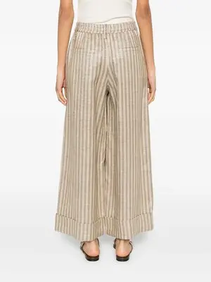 Brunello Cucinelli Metallic Stripe Trousers