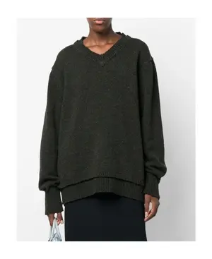 MAISON MARGIELA Elbow Patch V-neck Sweater