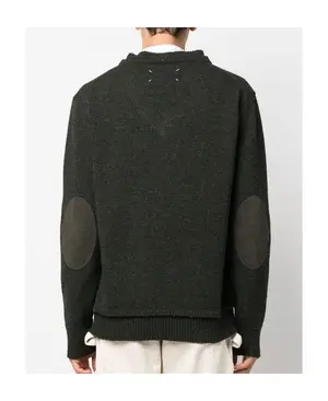 MAISON MARGIELA Elbow Patch V-neck Sweater