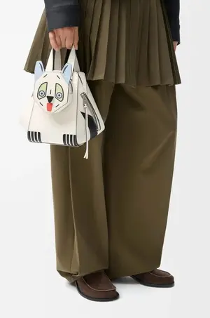 Loewe Hammock Animal-face Zipped Tote Bag