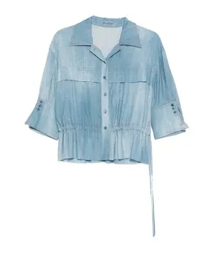 Ermanno Scervino Three-quarter Sleeve Blouse With Lapel Neckline