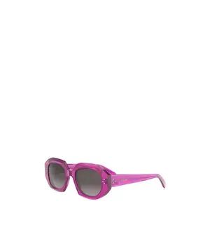 Celine Logo Oval Sunglasses - Multicolor