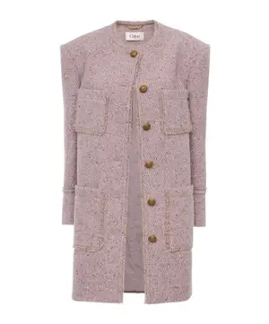 Chloé Button Patch Pocket Coat - No
