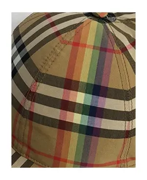Burberry Rainbow Checked Baseball Cap