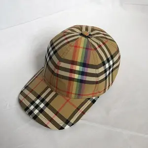 Burberry Rainbow Checked Baseball Cap