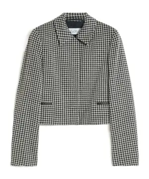 Max Mara Long Sleeve Casual Jacket With Leather Trimmed Pockets