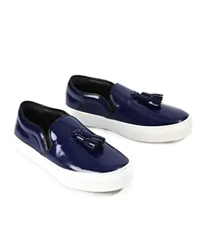 Celine Round Toe Slip-on Sneakers With Tassel Detail