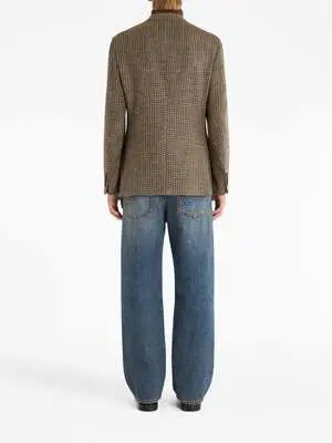 Etro Mixed Wool Jacket With Pond Print Lining - Multicolor