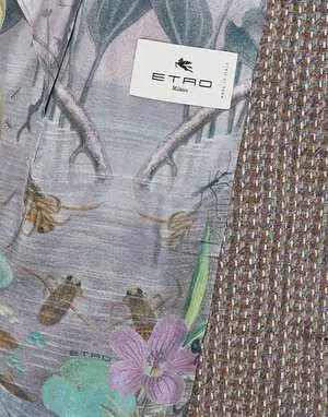 Etro Mixed Wool Jacket With Pond Print Lining - Multicolor