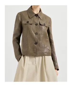 Brunello Cucinelli Sparkling Diagonal Blazer - Green