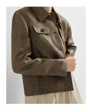 Brunello Cucinelli Sparkling Diagonal Blazer - Green