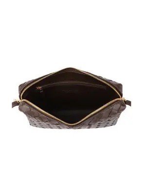 Bottega Veneta Woven Leather Shoulder Bag - Brown