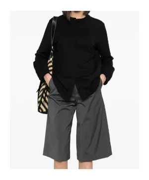Herno Collarless Long Sleeve Blouse