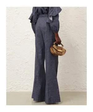 Zimmermann Hypnotic Belted Flared Trousers - Black