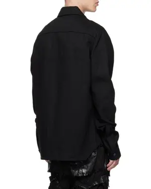 Rick Owens Patch Pocket Cotton Shirt Jacket