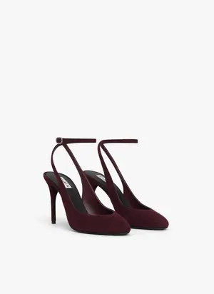 Alaïa Decollete Slingbacks In Suede Goatskin