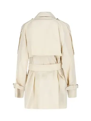 Burberry Double Breasted Belted Trench Coat