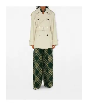 Burberry Double Breasted Belted Trench Coat