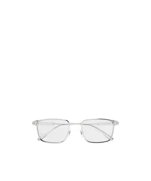 Cartier Rectangle Full Rim Eyeglasses - Silver