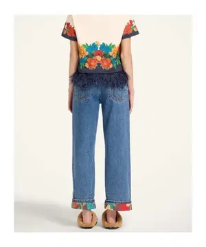La DoubleJ Embroidered Floral Jeans