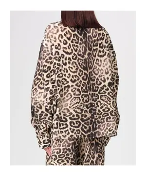 Ermanno Scervino Leopard Print Silk Shirt
