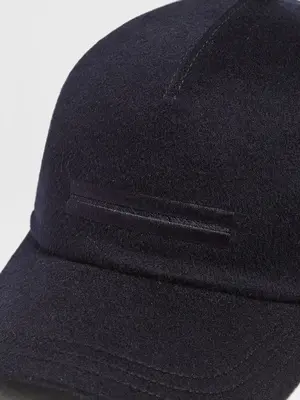 Zegna Double-stripe Baseball Cap - Dark Blue