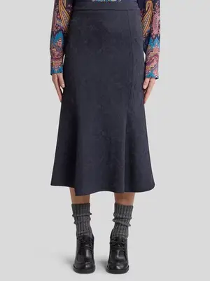 Etro Damask-pattern Midi Skirt