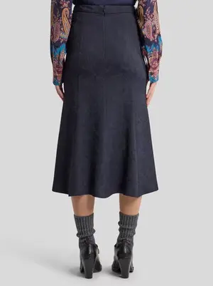 Etro Damask-pattern Midi Skirt