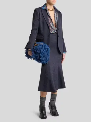 Etro Damask-pattern Midi Skirt