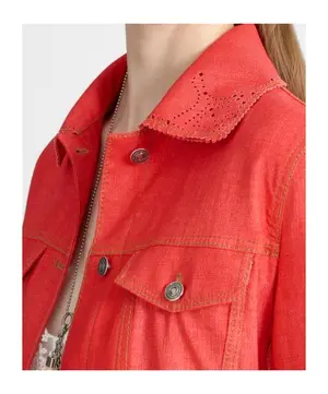 Ermanno Scervino Collared Jacket With Contrasting Stitching