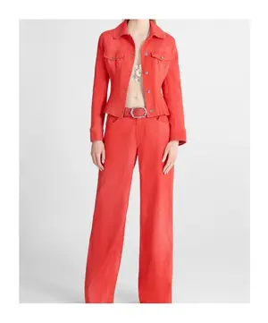 Ermanno Scervino Collared Jacket With Contrasting Stitching