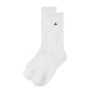 VIVIENNE WESTWOOD Three-pack Ribbed Knee-high Stockings With Saturn Logo