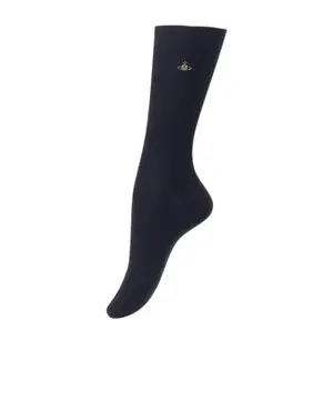 VIVIENNE WESTWOOD Three-pack Ribbed Knee-high Stockings With Saturn Logo
