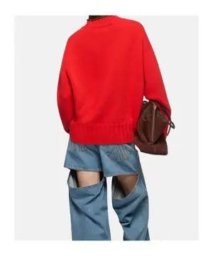 Attico Asymmetric Hem Knitted Sweater