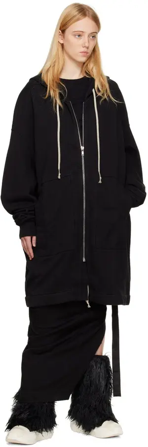 Rick Owens Full Zip Organic Cotton Hoodie