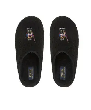 Polo Ralph Lauren Graphic Embroidered Round Toe Slippers